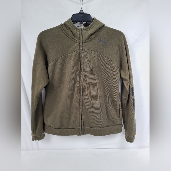 Puma | Jackets & Coats | Mens Green Puma Full Zip Hoodie Size M With ...
